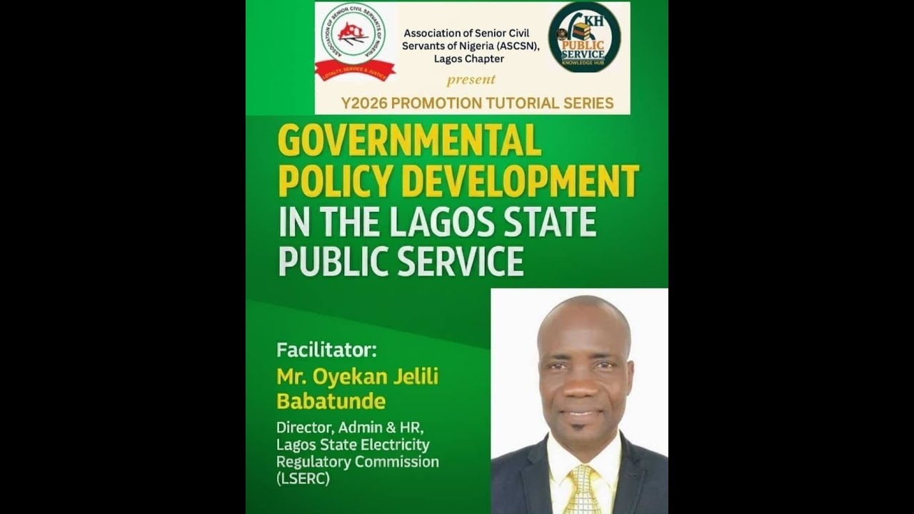 Governmental Policy Development in Lagos State Public Service ...