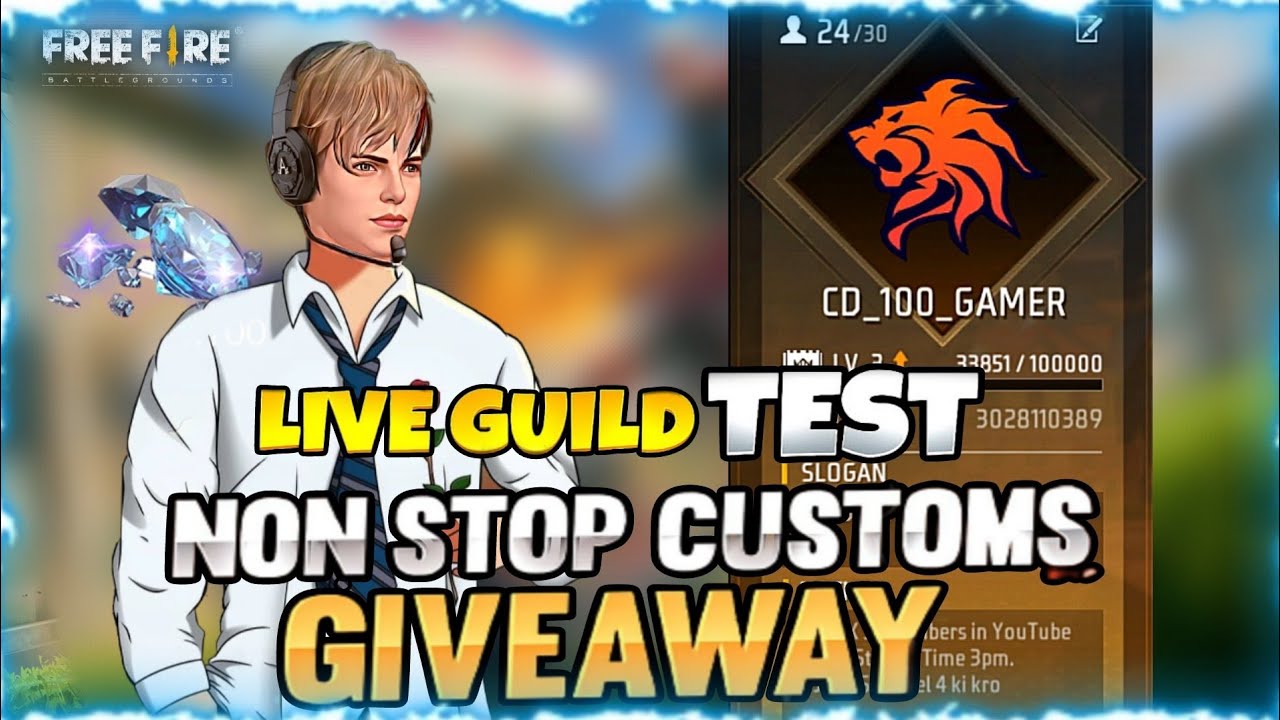 FF Live | Free Fire Live Giveaway 🎁 | FF Live Guild Test | FF Live ...