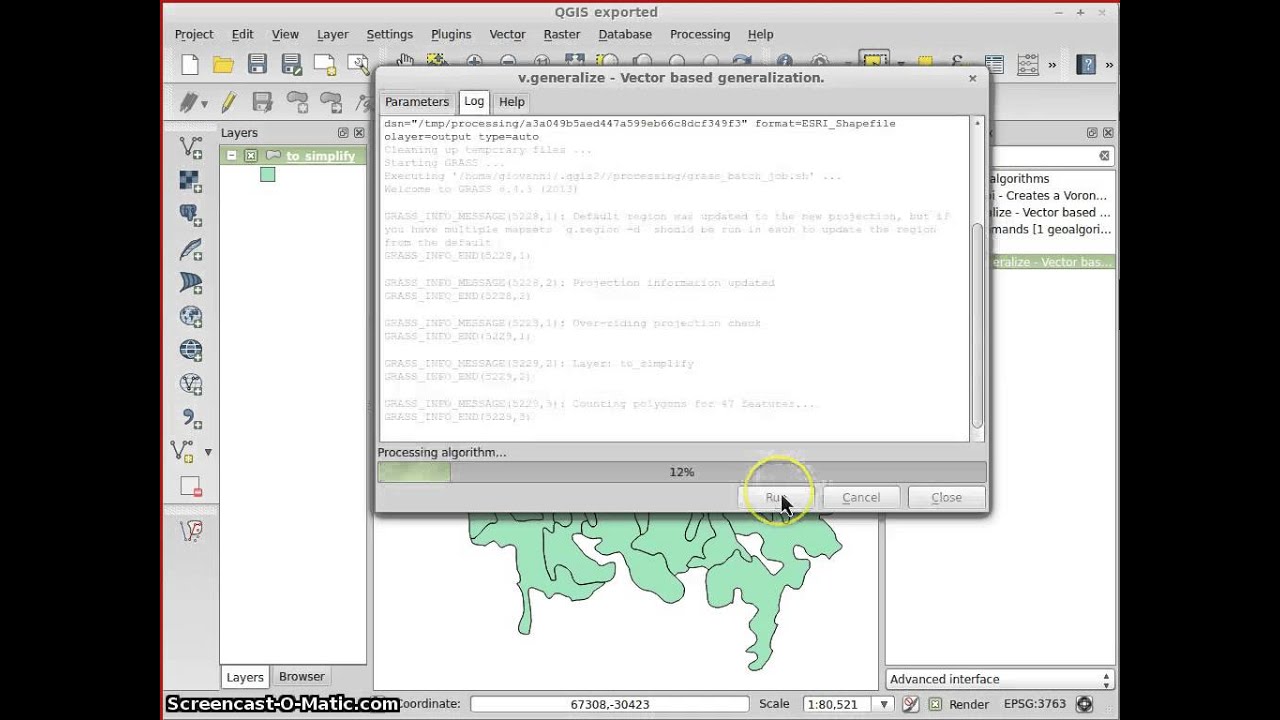 Topologically correct polygon simplification in QGIS 2 using processing/GRASS - YouTube