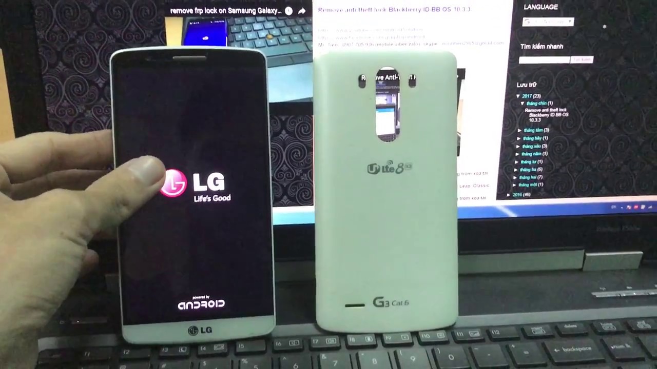 LG G3 F460 auto stripe screen bootloop issue - YouTube