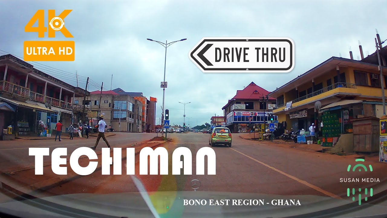 Techiman Drive Tour in the Bono East of Ghana 4K - YouTube