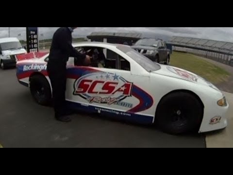 160 MPH IN A SCSA Stock Car Rockingham Oval - YouTube