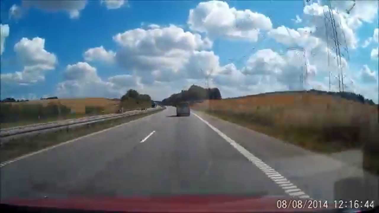 Denmark: E20 Motorway through Odense Island in 3 minutes - YouTube