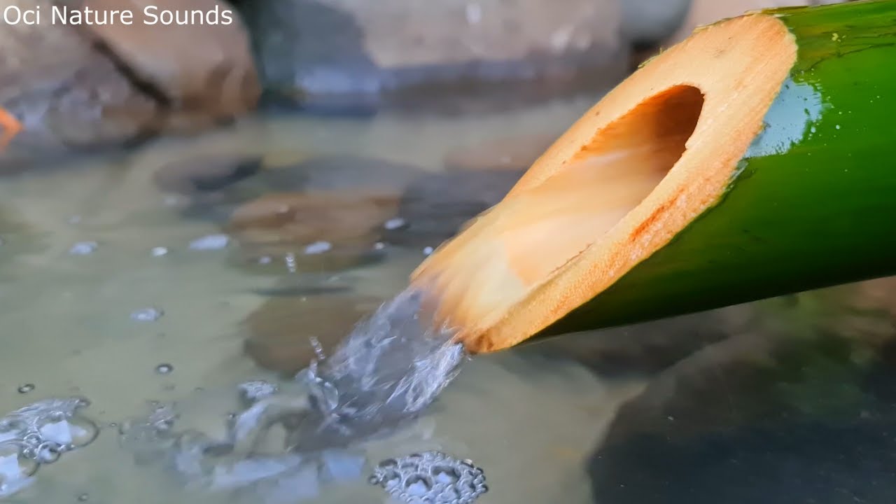 Trickling Water Sounds, Bamboo Water Sounds Fountain For Healing And ...