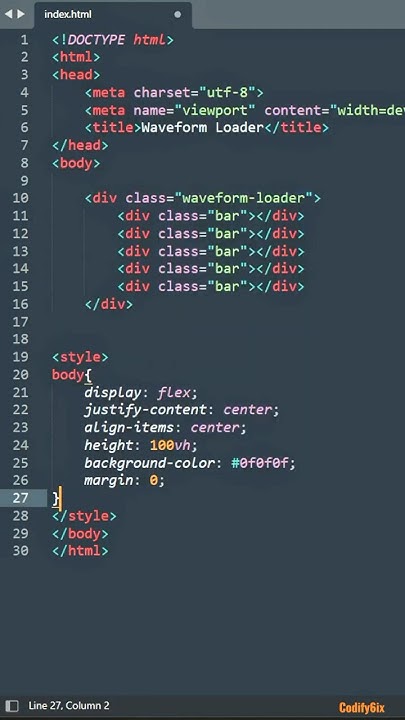 Waveform loader | HTML & CSS - YouTube