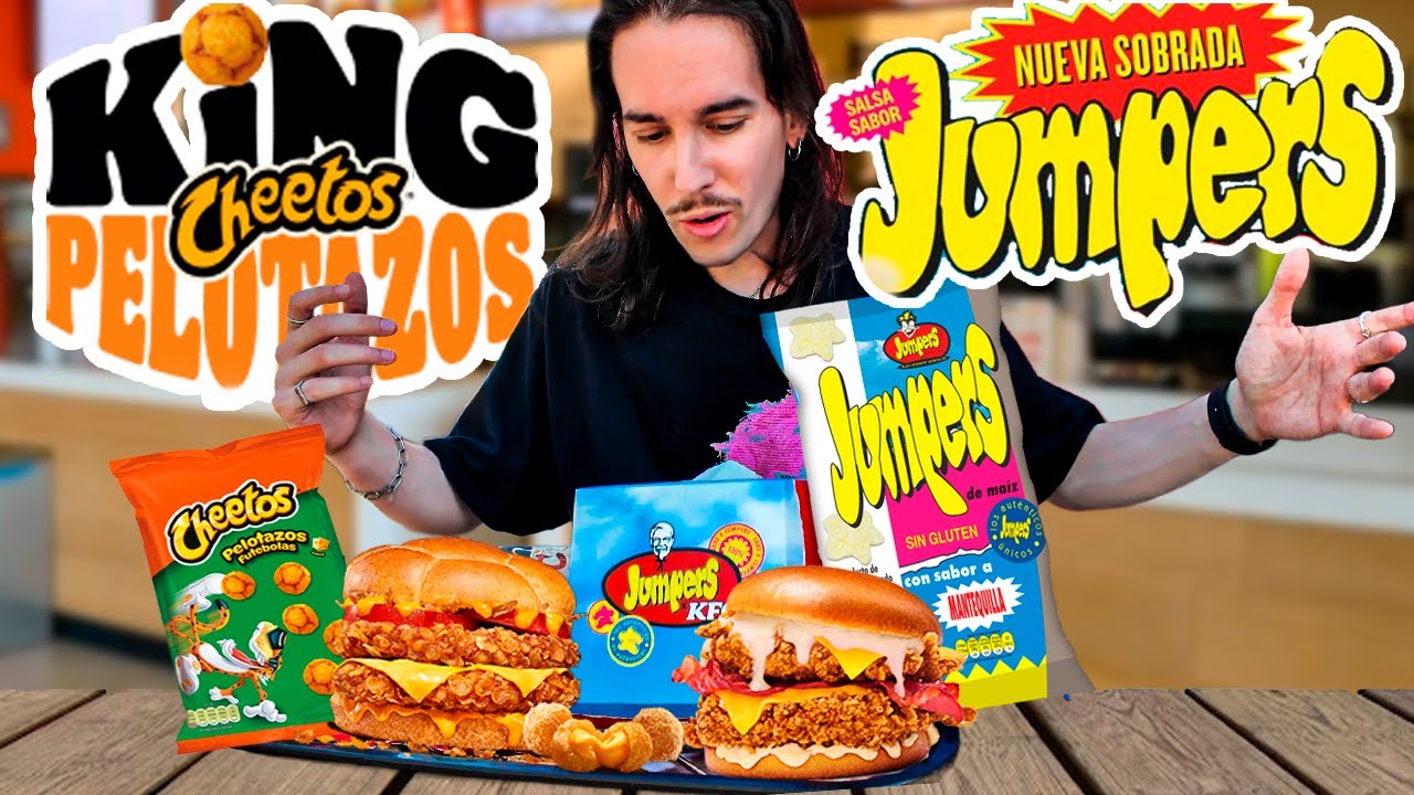 HAMBURGUESA con JUMPERS o CHEETOS PELOTAZOS 🍔 NUEVAS LOCURAS de KFC y ...