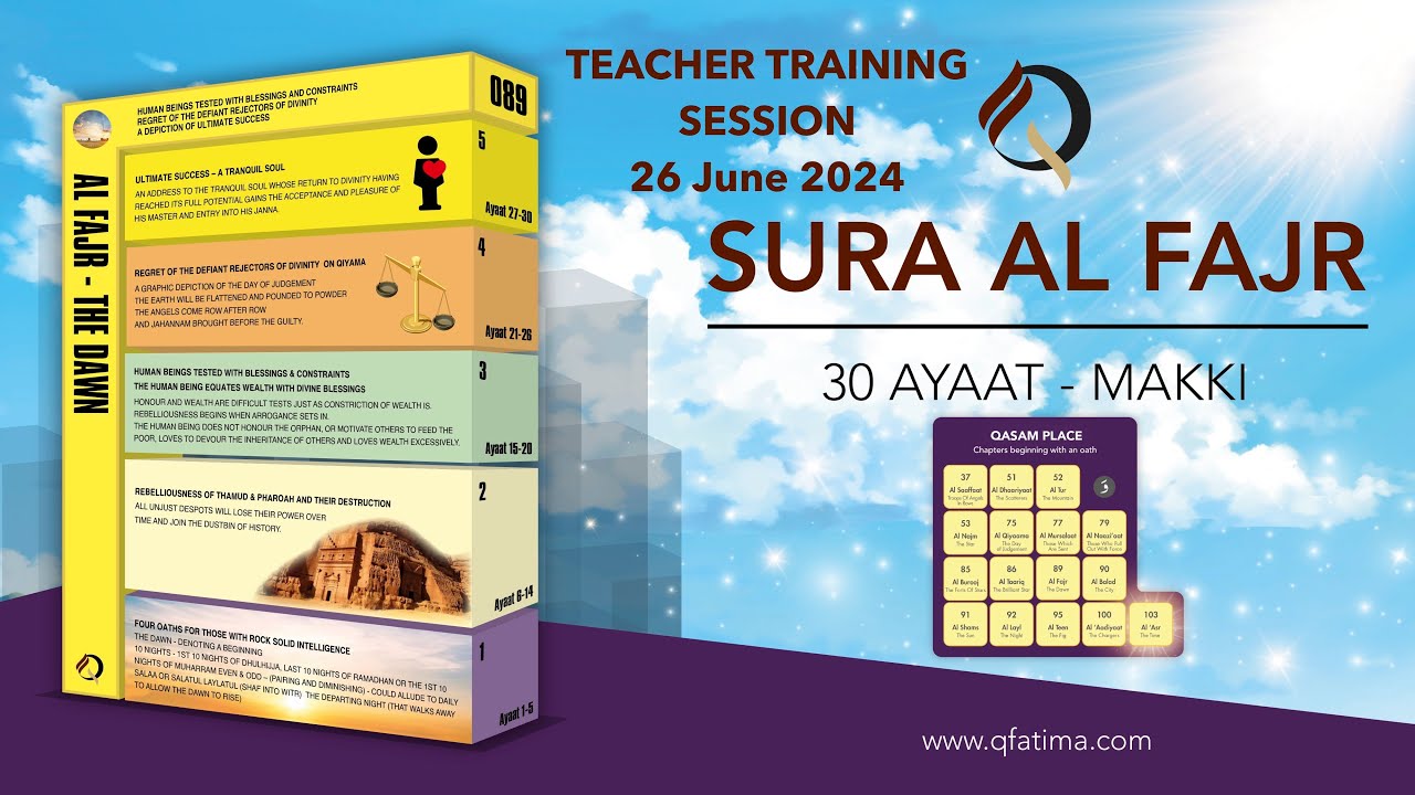 Teacher Training Muharram 1446 - Sura Al Fajr - YouTube