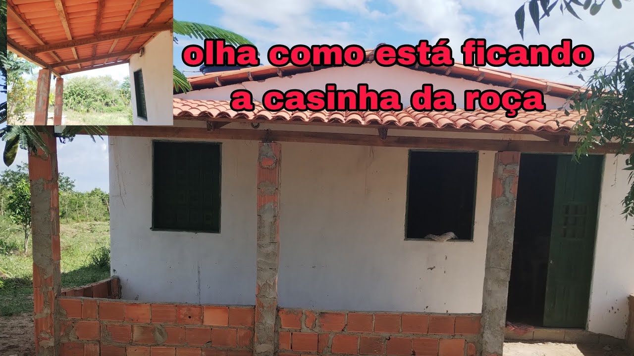 olha como nossa varanda ficou a , casa da roça tomando, forma. - YouTube