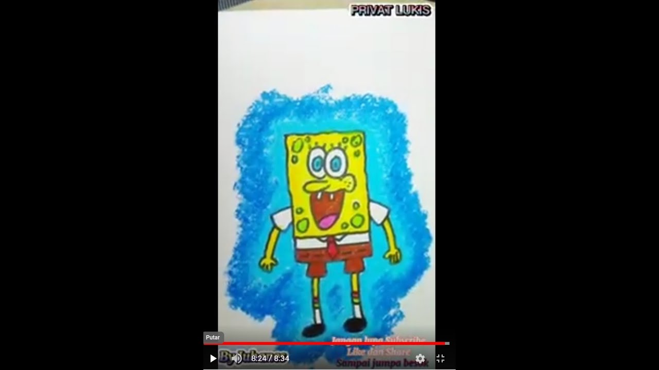 Cara menggambar SpongeBob untuk pemula / How to draw SpongeBob for the ...