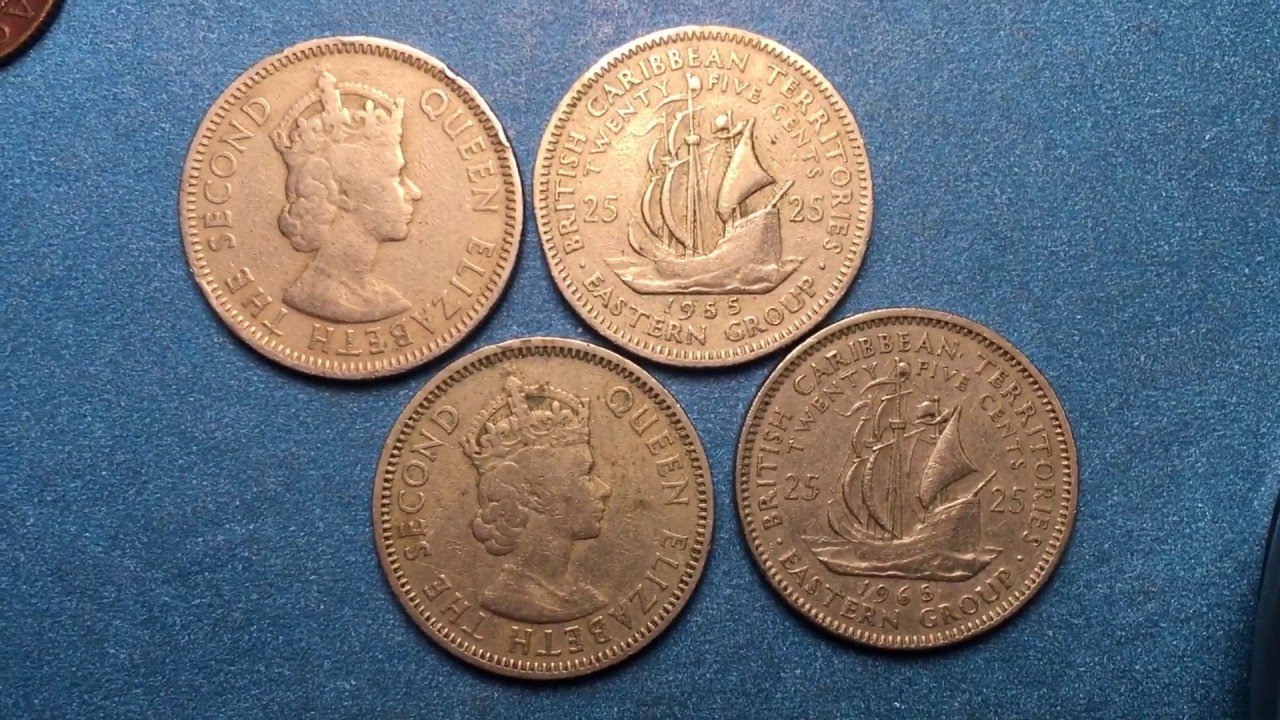 Eastern Caribbean States 25 Cents 1965 - YouTube