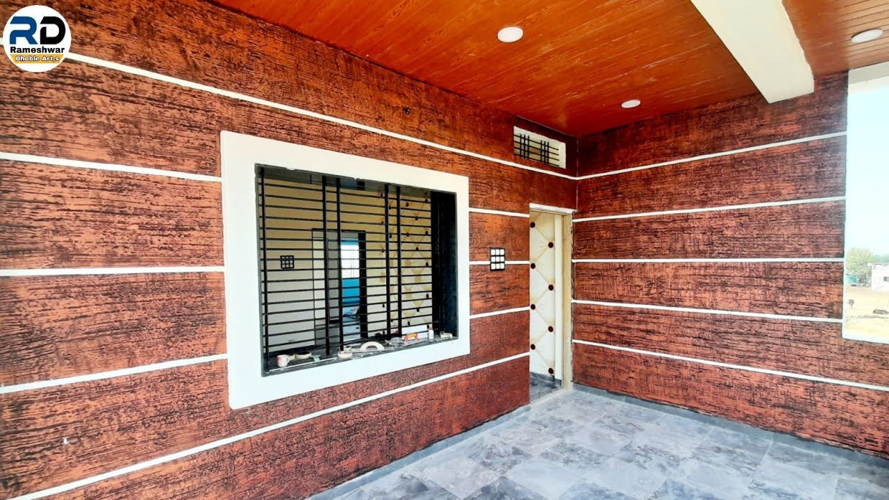 Latest Wall Texture Design For Exterior wall, Copper paint. - YouTube