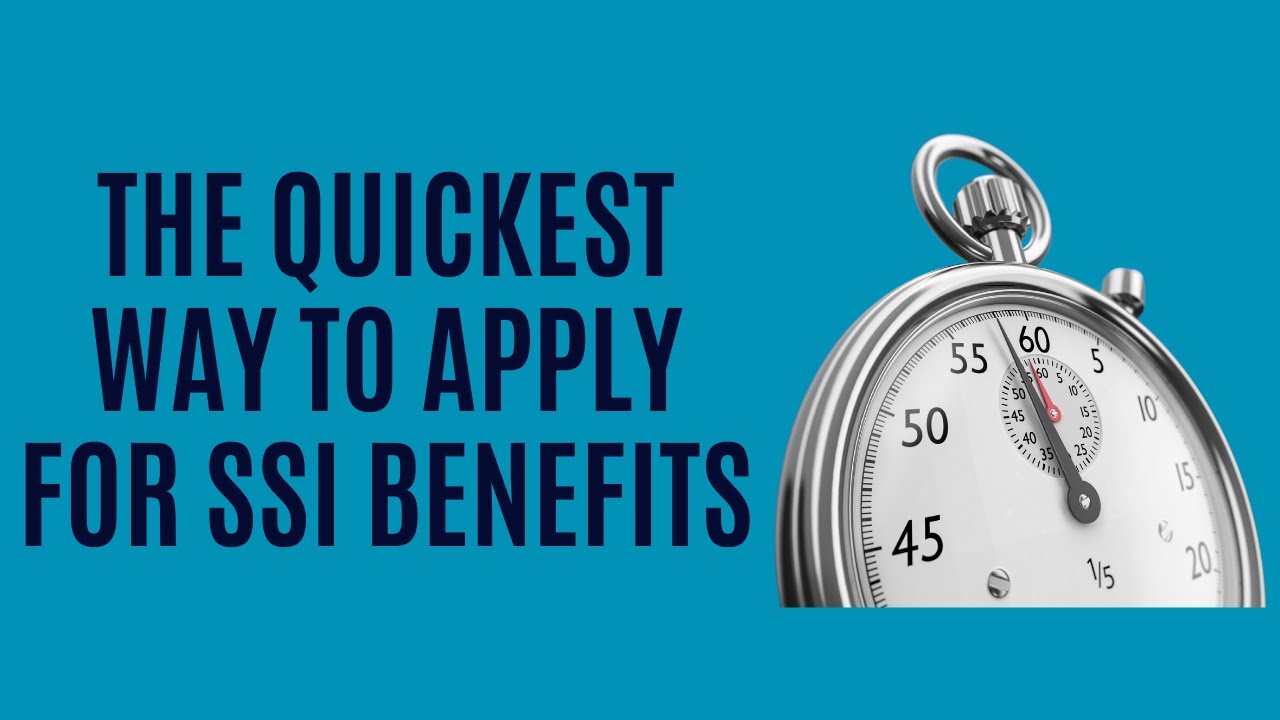 The Quickest Way to Apply for SSI Benefits - YouTube