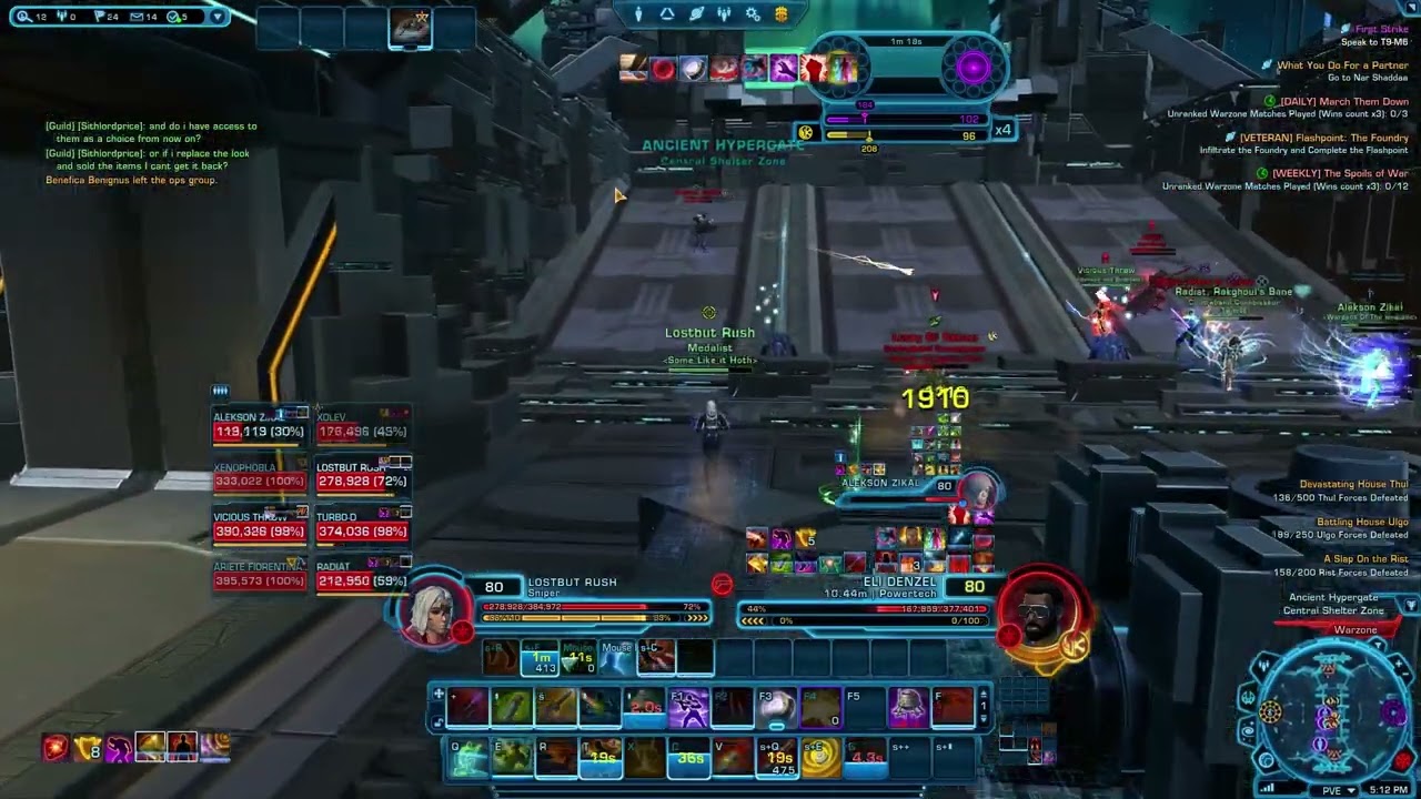 SWTOR PVP - Virulence Sniper - The Ancient Hypergate - YouTube