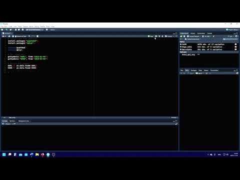 How to Import Stock Prices in R (with quantmod) - YouTube