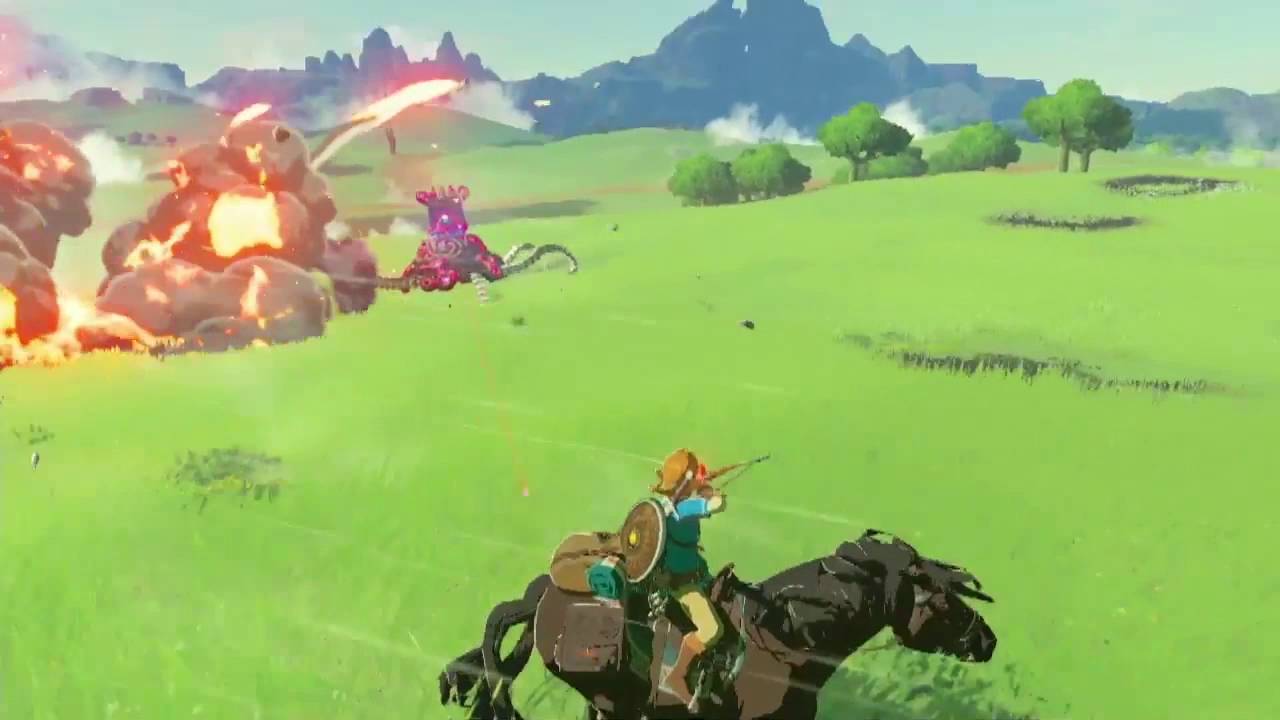 The Legend of Zelda: Breath of the Wild - Fight versus a Guardian ...