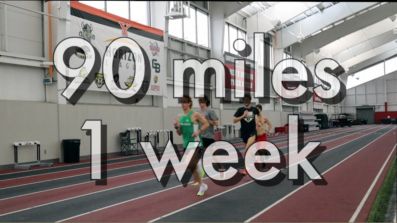 Running 90 miles in 1 week! / Indoor track training recap! - YouTube