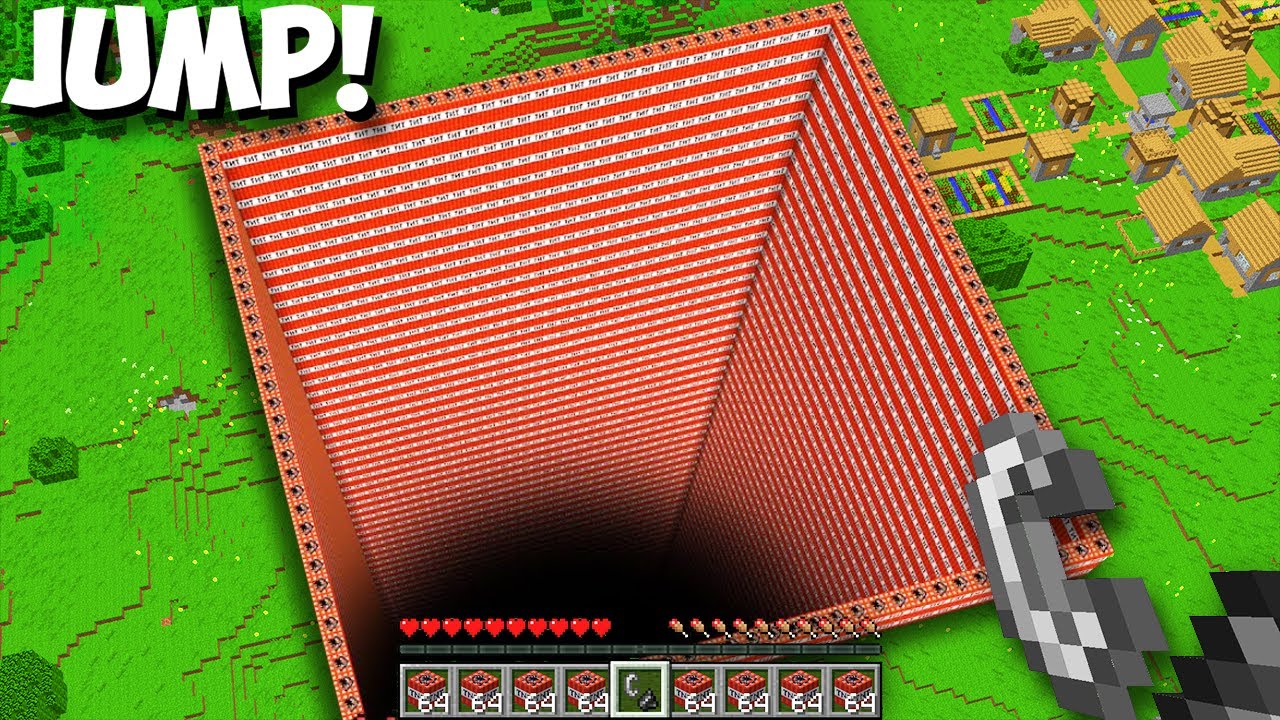 What if YOU JUMP INTO BIGGEST LAVA PIT vs WATER pit in Minecraft ...