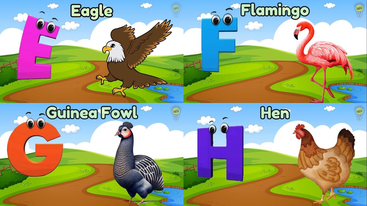 Birds Alphabet Song for Kids | Birds ABC Song | Phonics for Kids | Baby ...