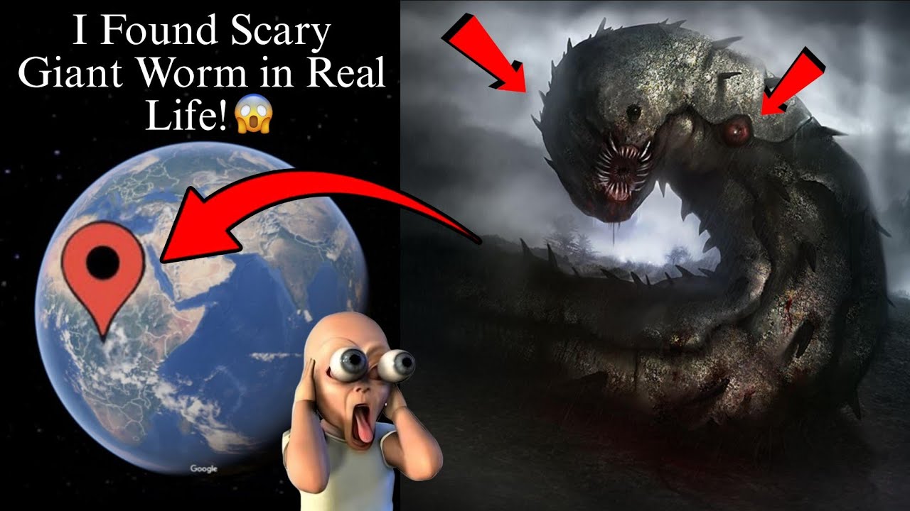 🤯I Found Scary Giant Worm in Real Life on Google Maps and Google Earth ...