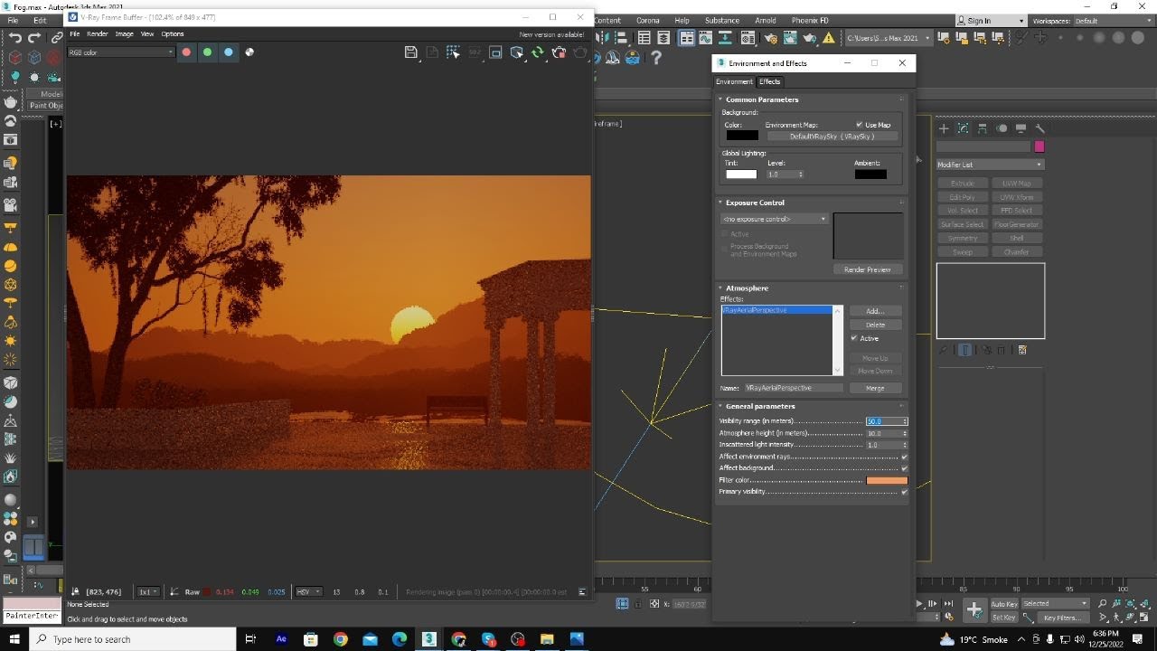 Create vray Atmospheric with Stunning environment fog and vray volume ...