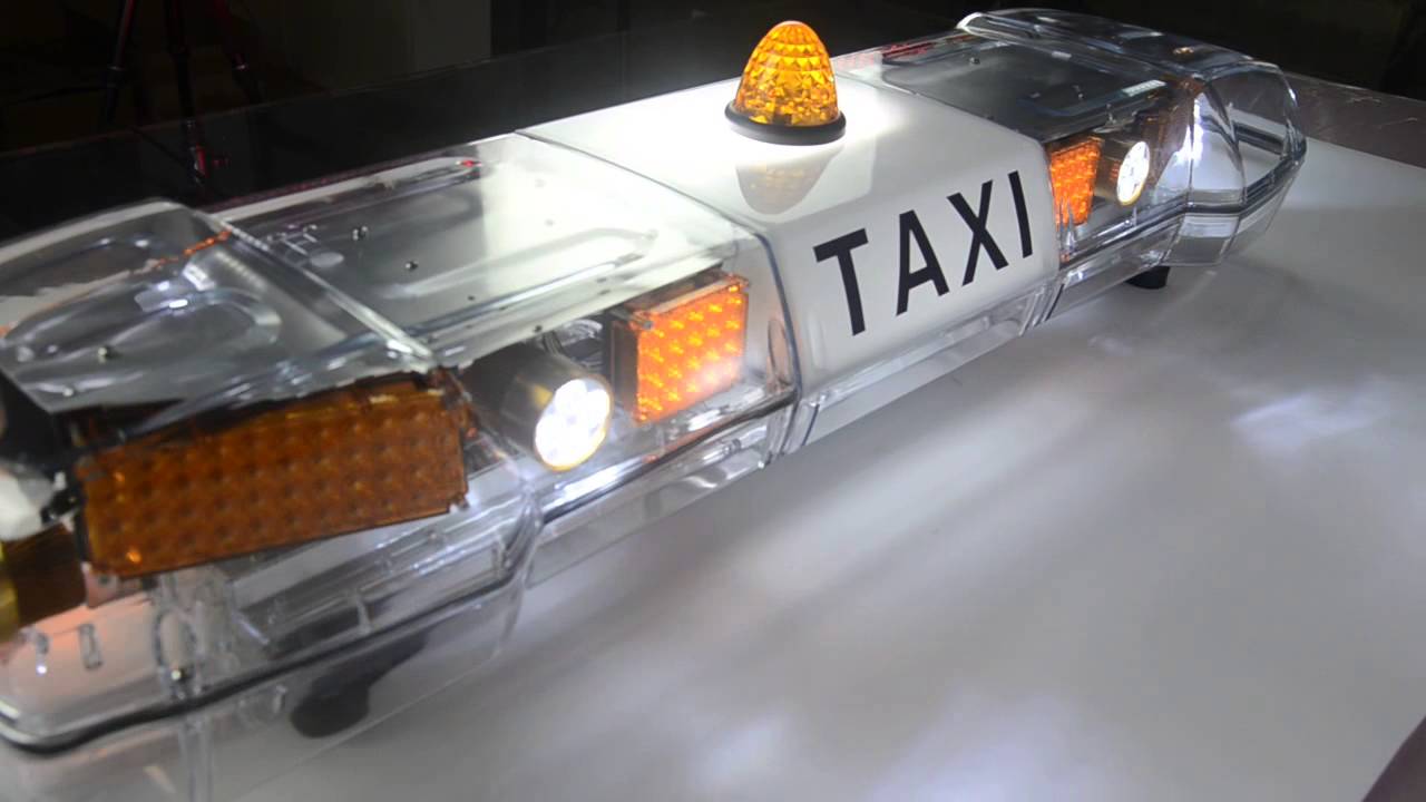 LED Warning taxi roof mount light TBD GRT 005 TAXI - YouTube