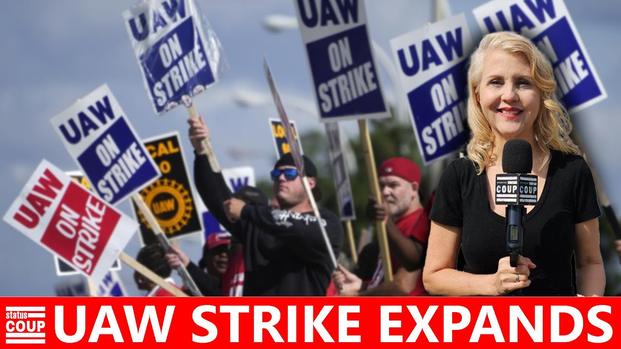 BREAKING: UAW Strike EXPANDS to 38 More Plants, Live from Stellantis ...