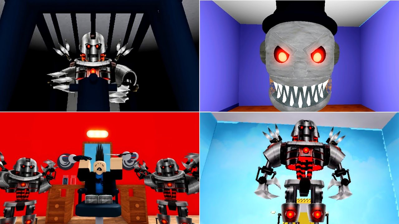 Escape The Robot Barber New Scary Obby Full Walkthrough With All ...