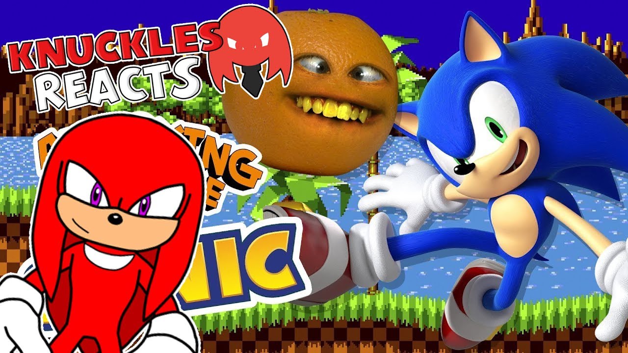 Knuckles Reacts To: "Annoying Orange vs Sonic the Hedgehog!" - YouTube