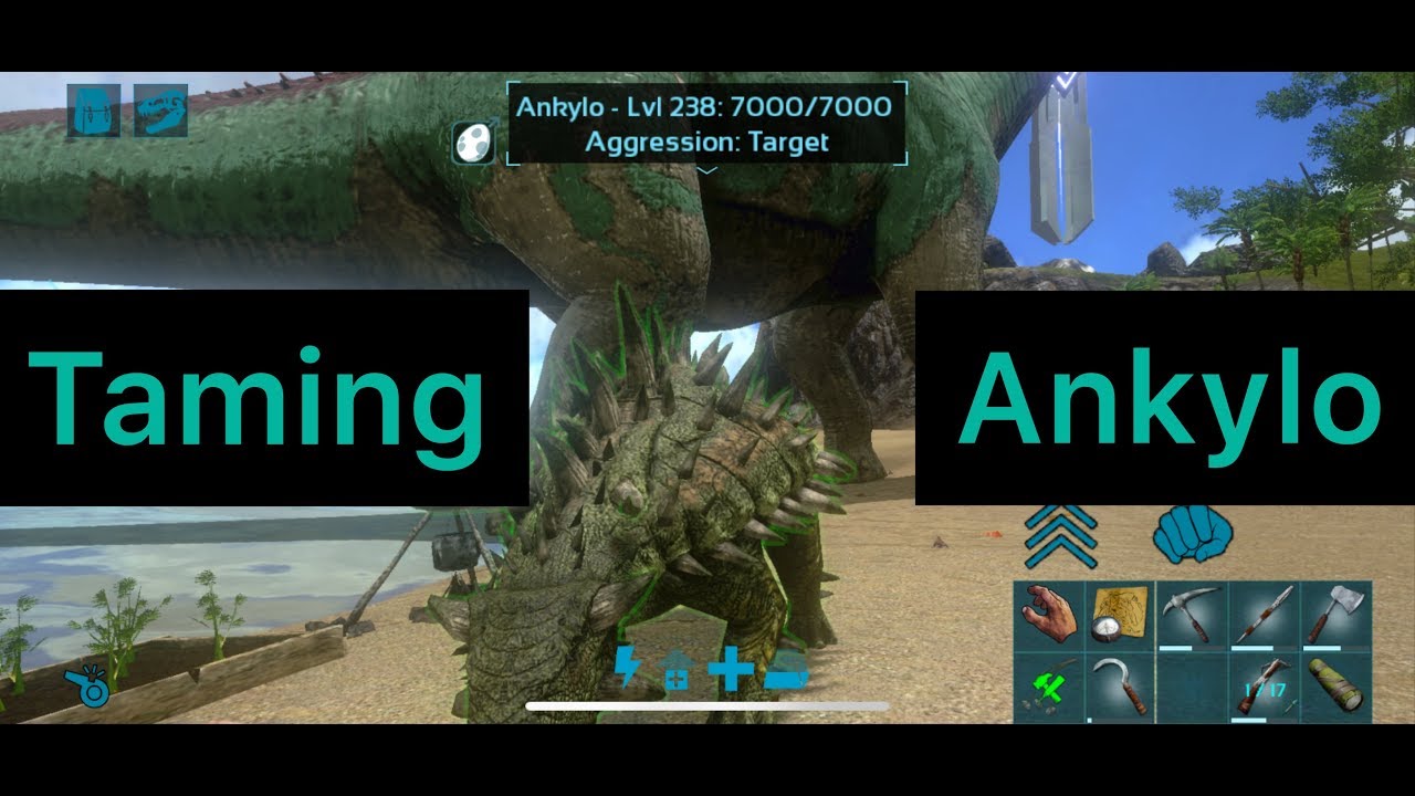 ARK SURVIVAL EVOLVED MOBILE #3 taming ankylo - YouTube