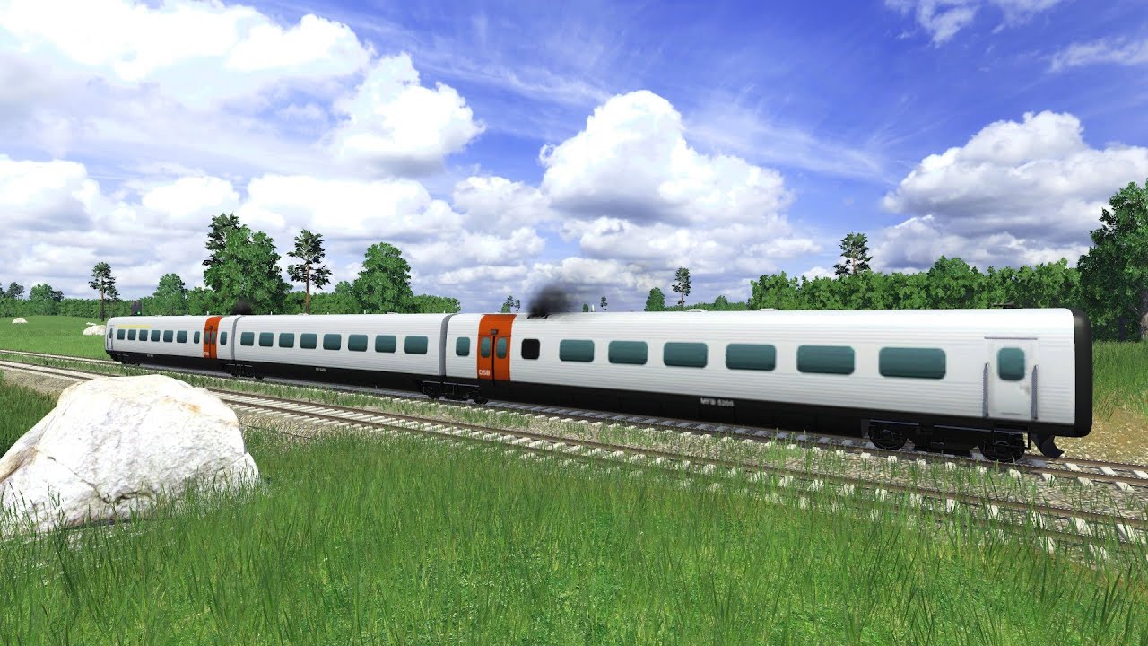 Transport Fever 2: cab ride passenger train DMU. From mountain to the ...