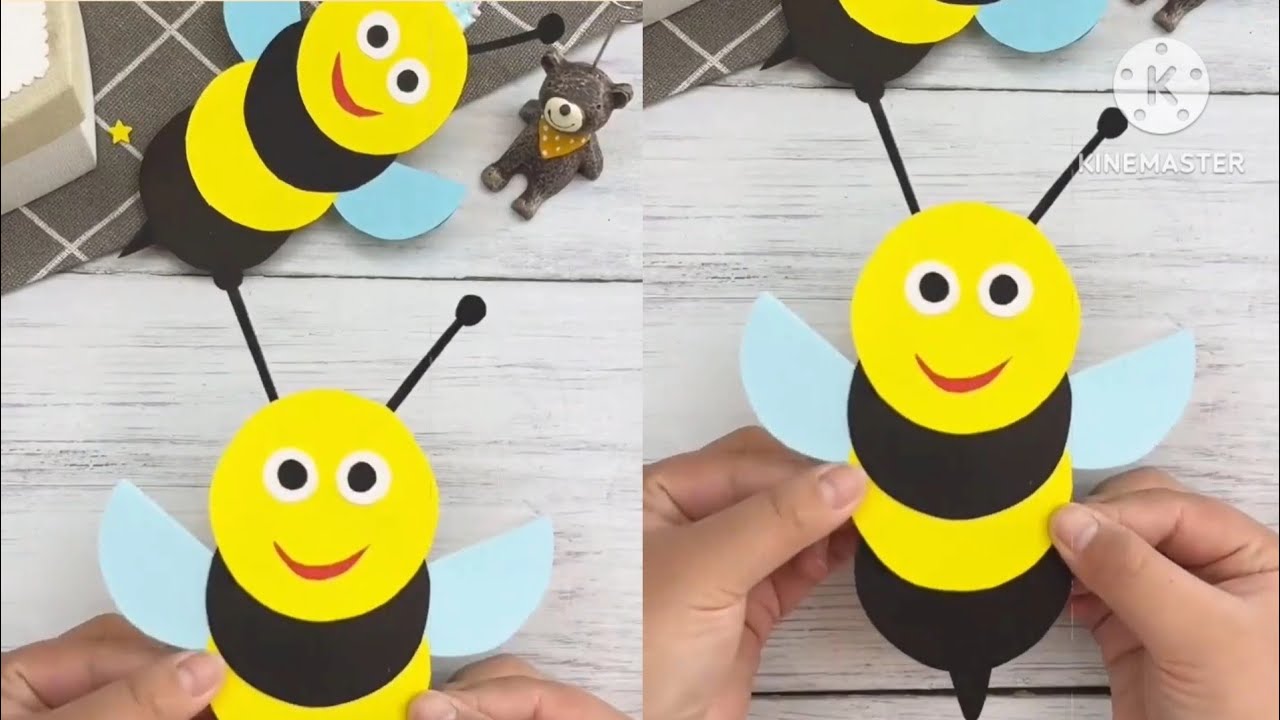 cara membuat lebah dari kertas origami @Kegiatananak-y6s - YouTube