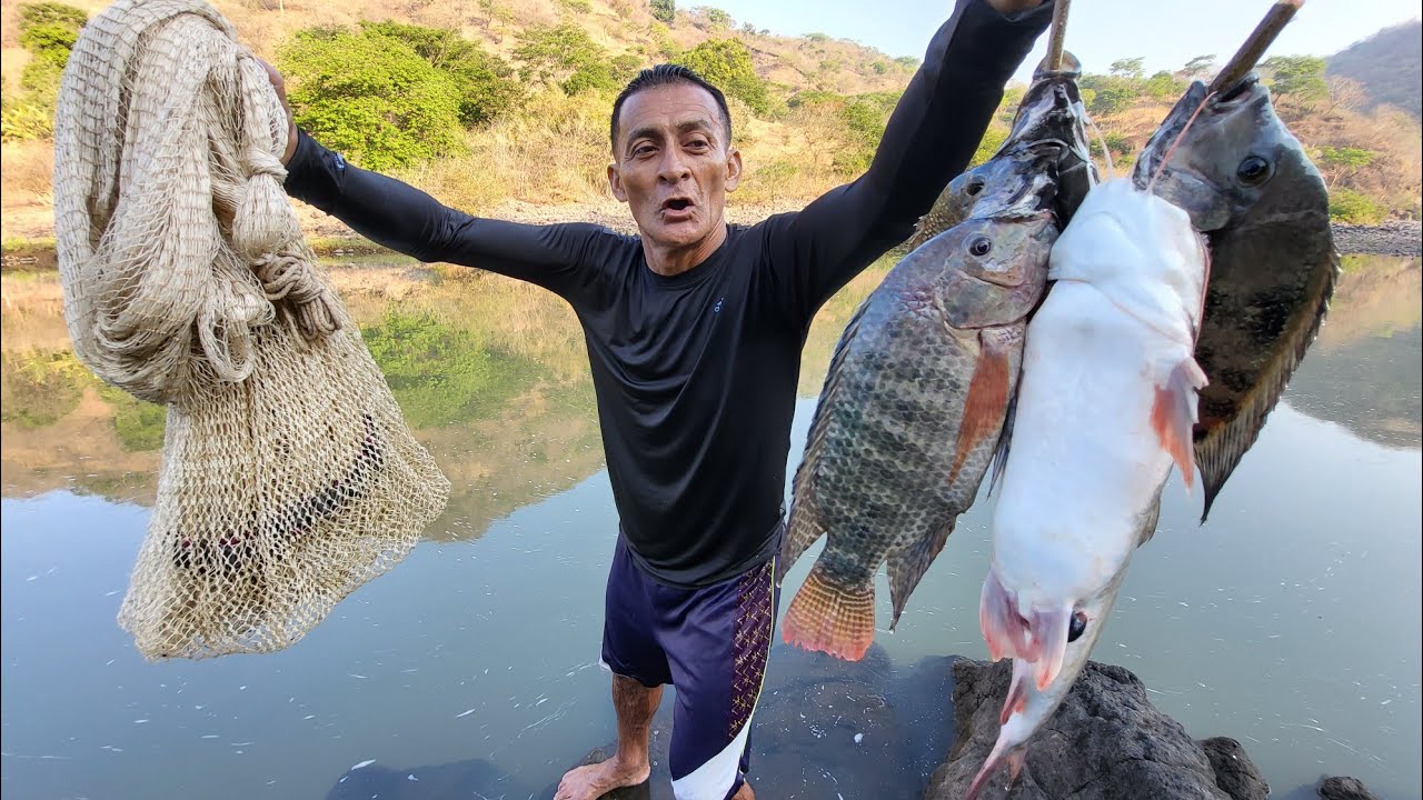 buena pesca con atarralla en el río torola - YouTube