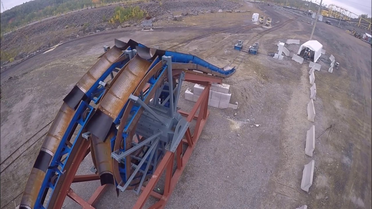 RAIL-VEYOR® Material Haulage -- 360° Dump Loop - YouTube