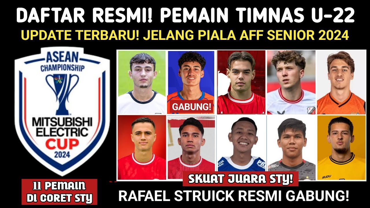 RAFAEL STRUICK GABUNG! DAFTAR PEMAIN TIMNAS INDONESIA U22 PIALA AFF ...