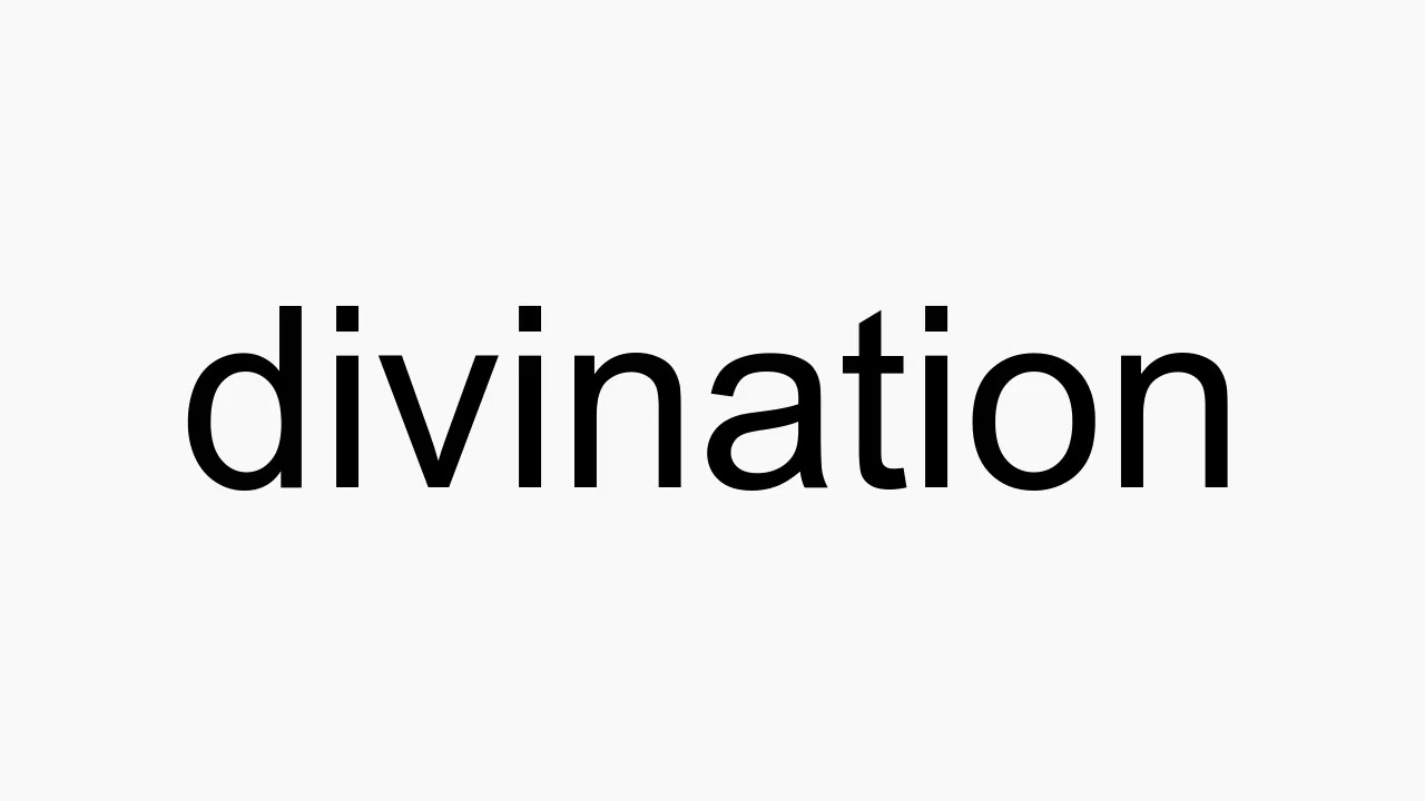How to pronounce divination - YouTube