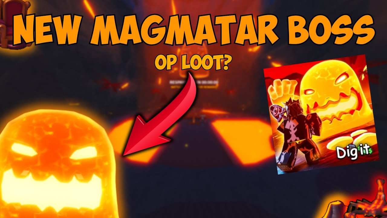 New MAGMATAR Boss In DIG IT Roblox - YouTube