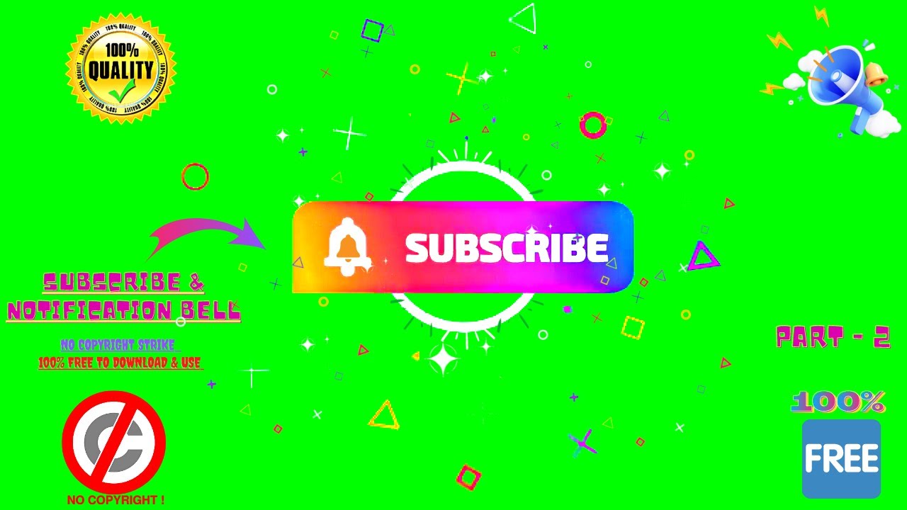 Colorful Subscribe & Notification Bell Animation VFX With Sound Effect🔊 ...