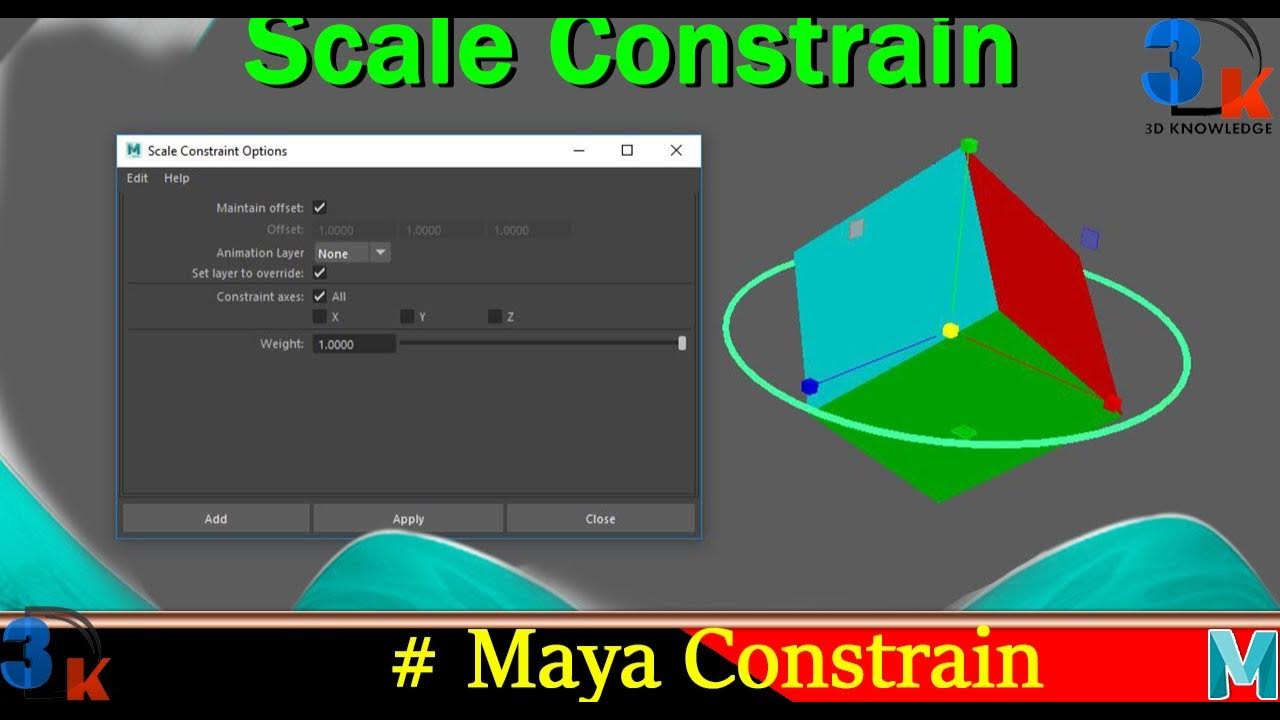 Maya Scale Constraint | Scale Constraint Command In Maya - YouTube