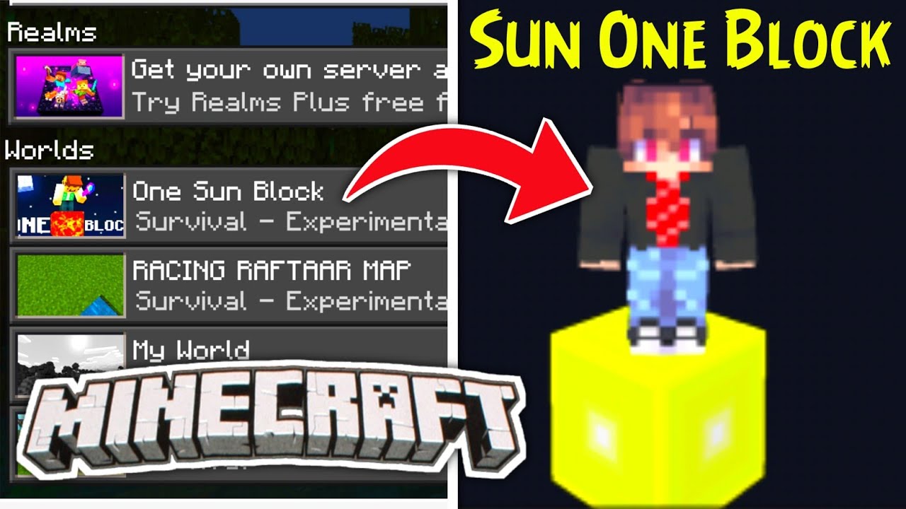 Sun One Block | Best Survival Map | Maps Like One Block in Minecraft ...