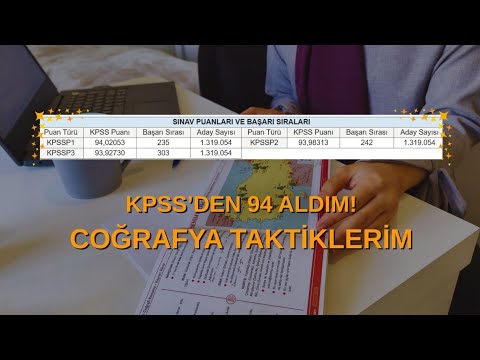 KPSS'de Derece Yaptıran Coğrafya Rutinim, Çalışma Taktiğim!