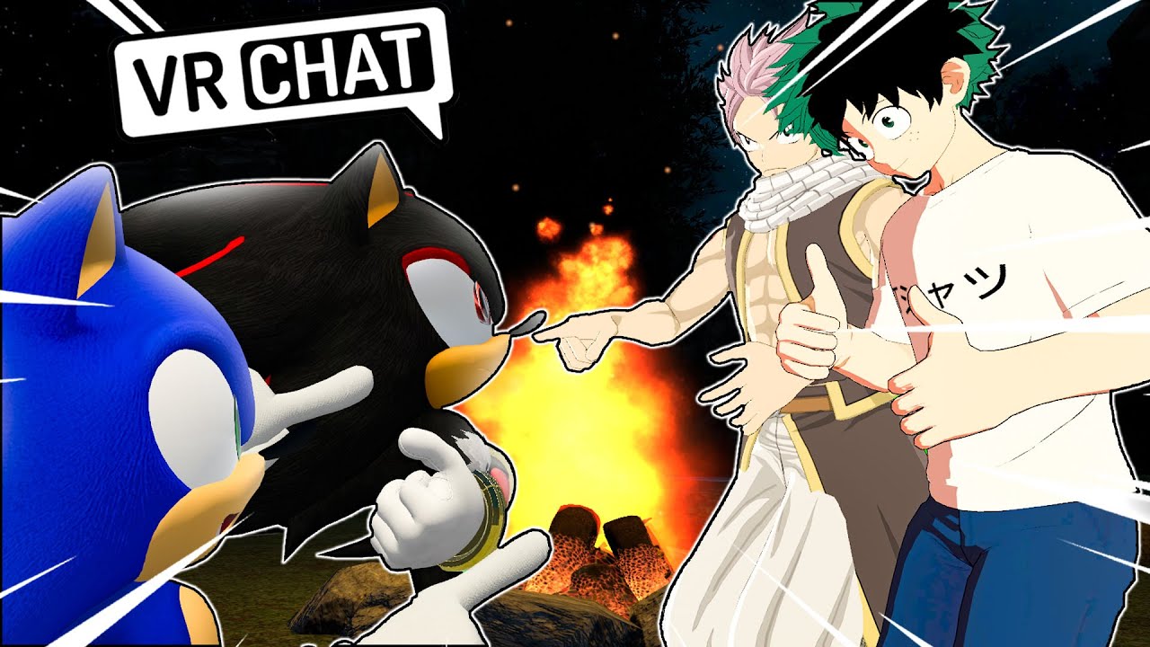 SONIC and SHADOW Invite ANIME Friends CAMPING!! | VRCHAT - YouTube