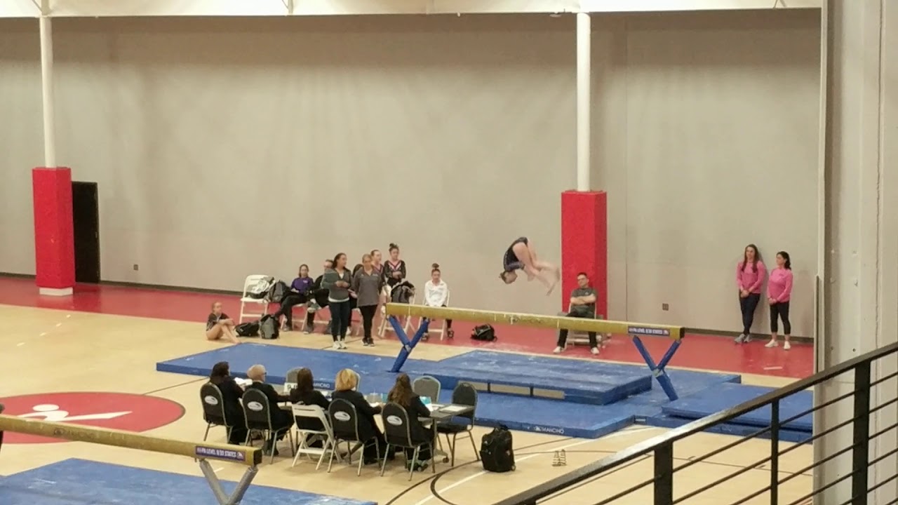 Erin Roe - Level Nine Beam Routine from States - YouTube