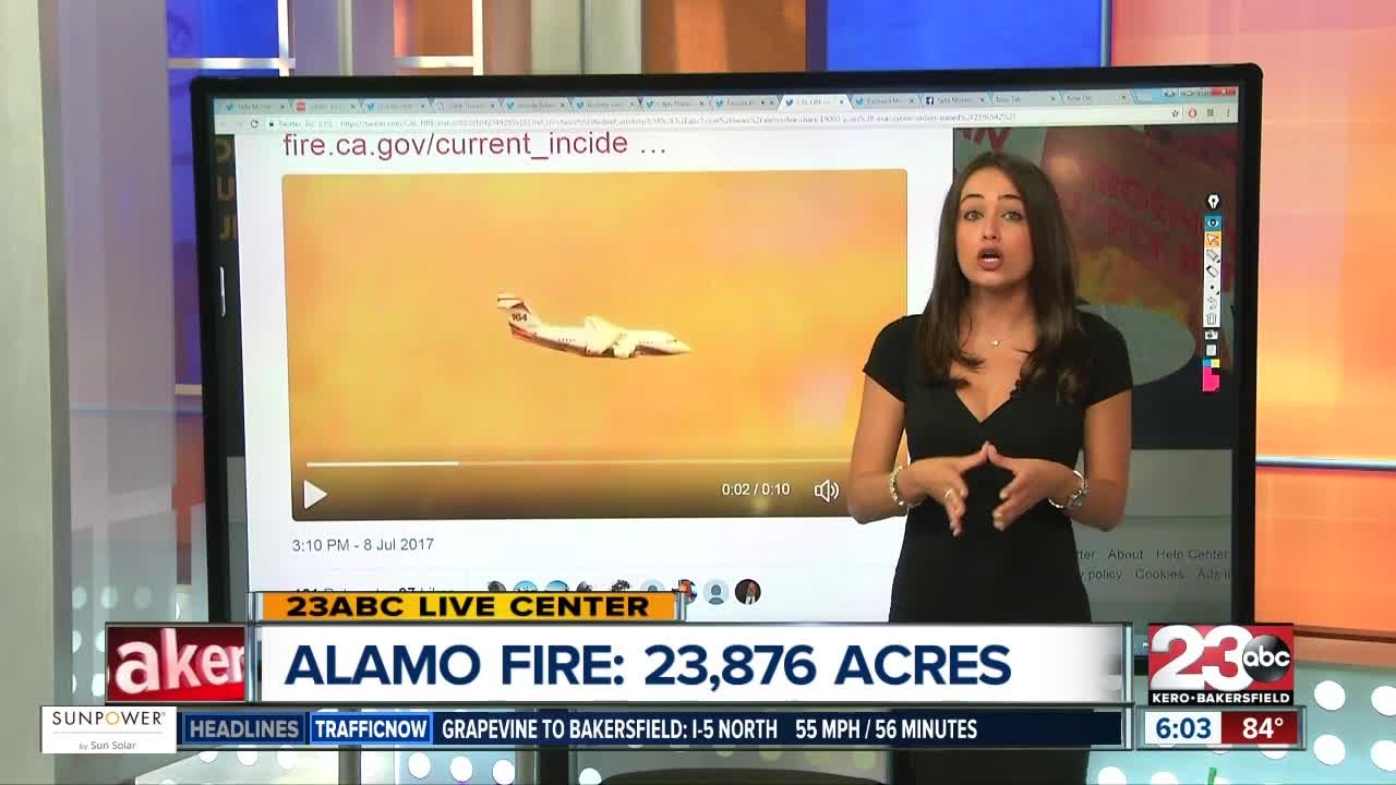 The Alamo fire at over 23,000 acres - YouTube