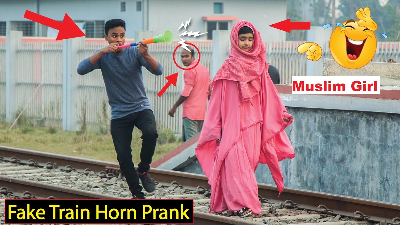 Train Horn Scare Prank On Public - Best Funny Videos 2021 - YouTube