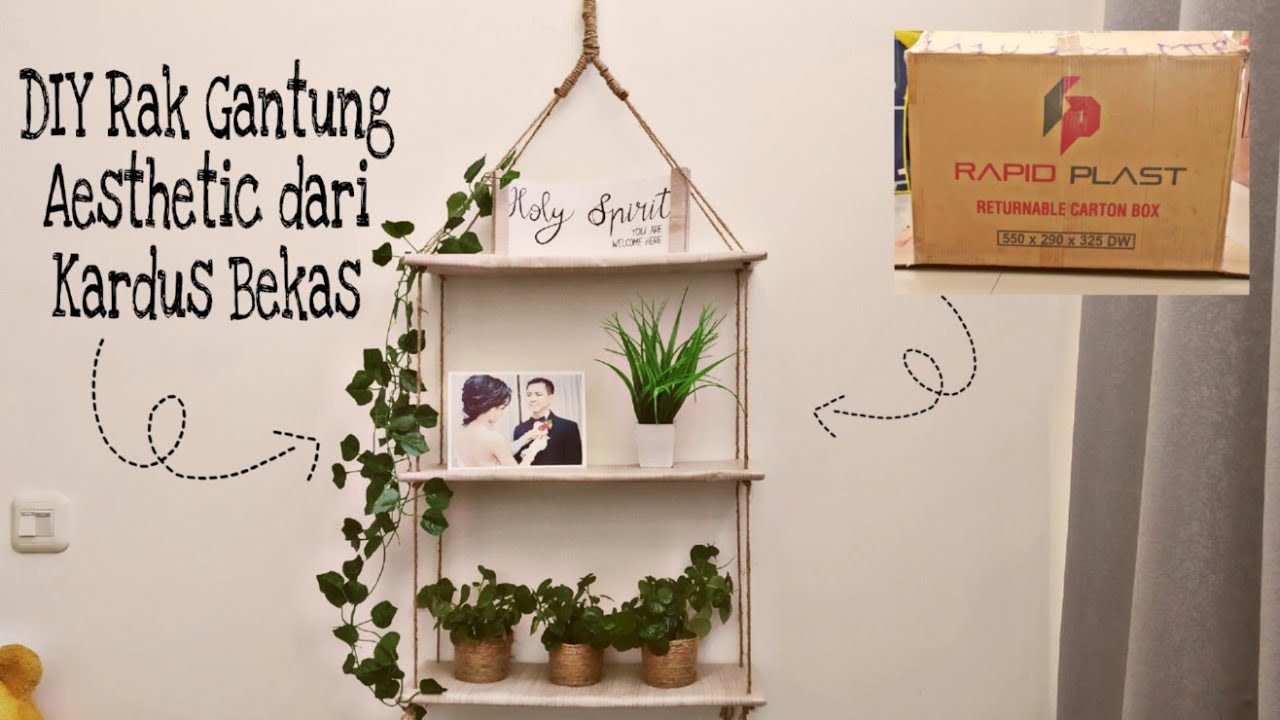 DIY Rak Gantung | DIY Hanging Rack low budget - YouTube