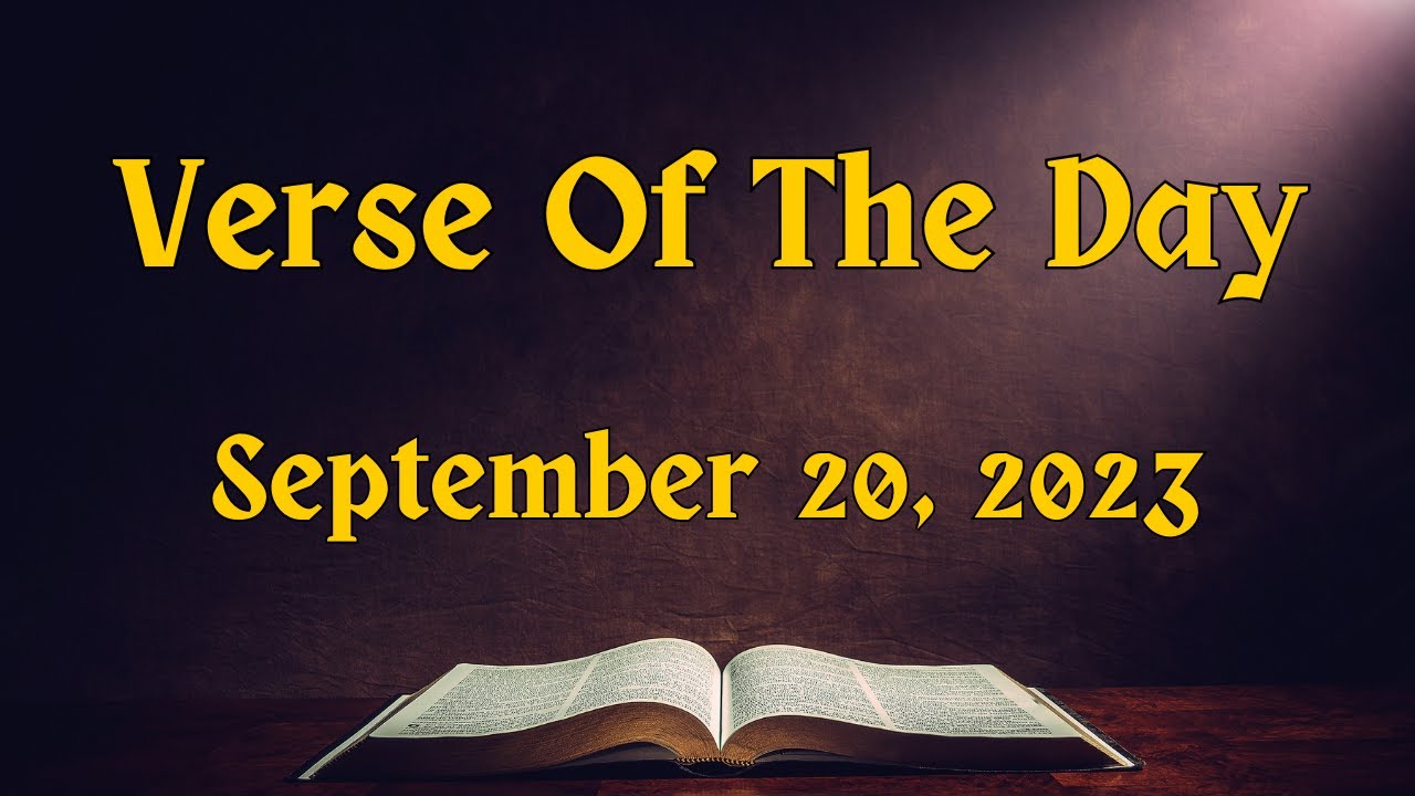 Verse Of The Day, September 20, 2023 - Bible Verse Of The Day - YouTube