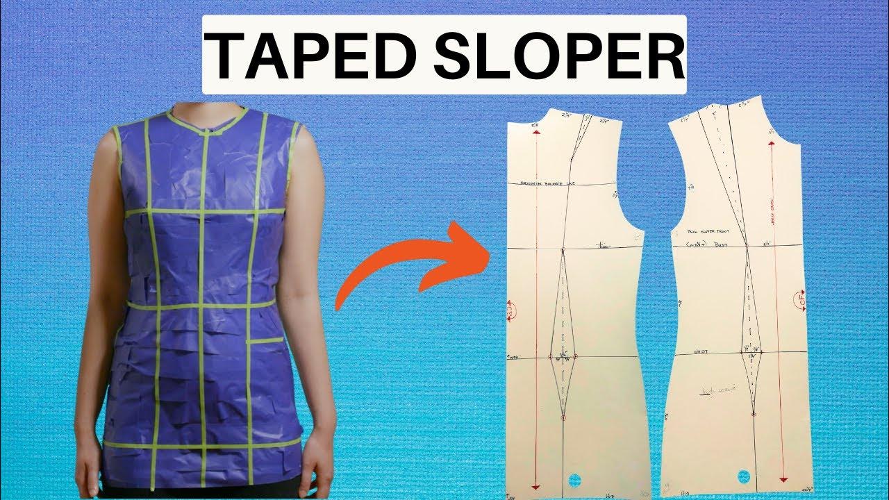 How to make a Sloper (easy with tape!) | Sew with Sally - YouTube