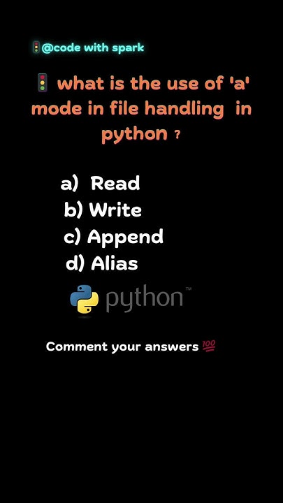 File handling in python 💯🚦#shorts #pythonquiz #quiz #programming #mcq #shortsfeed - YouTube