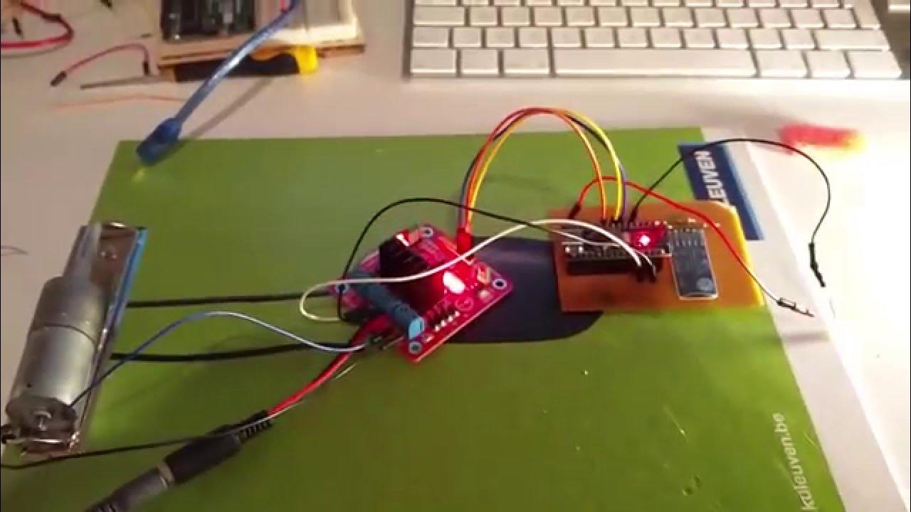 Arduino curtains: control DC-motor using L298N, JY-MCU Bluetooth and DIY pcb - YouTube