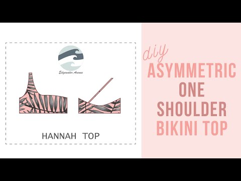 DIY One Shoulder Asymmetric Bikini Top | Hannah Top | Edgewater Avenue